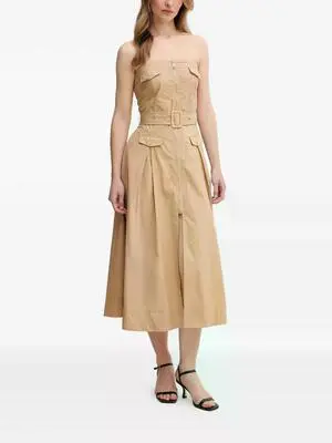 GAUDI Belted Zip Midi Dress