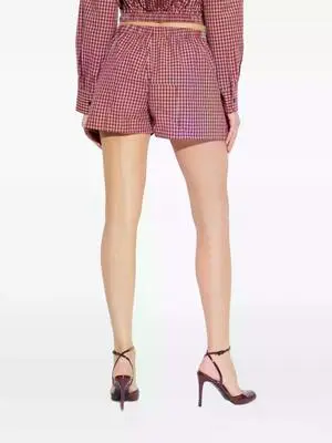 Vetements Check Shorts - Red