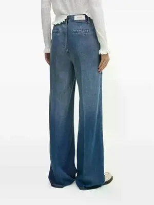 GAUDI Pleated Wide-leg Jeans