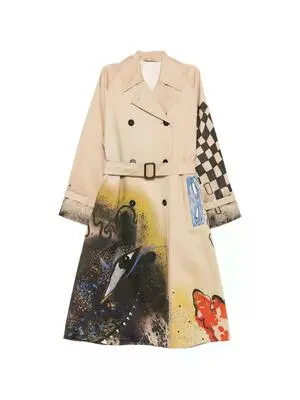 Max Mara Graphic Print Belted Coat