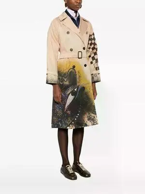 Max Mara Graphic Print Belted Coat