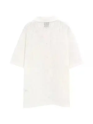 Casablanca White Short-sleeve Mesh Shirt