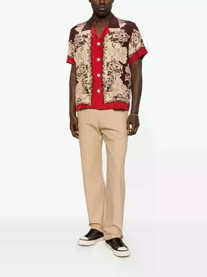 Moschino Logo-detail Trousers - Neutrals