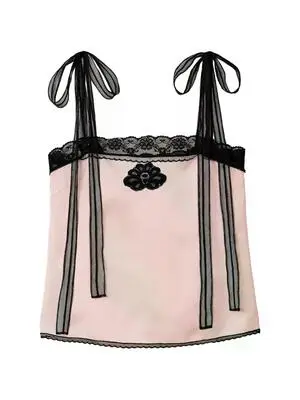 Marc Jacobs Lace-trim Ribbon Top