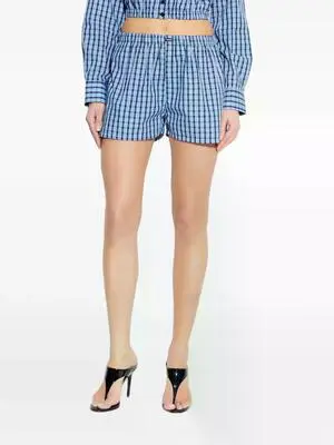 Vetements Checked Boxer Shorts - Blue