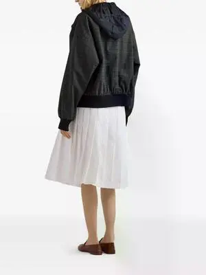 Prada Prince Of Wales Checked Wool Jacket - Grey