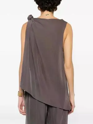ELEH Knot Draped Tank Top