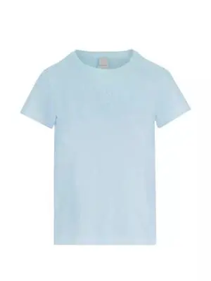 Pinko Cotton Jersey T-shirt With Love Birds Logo - Blue