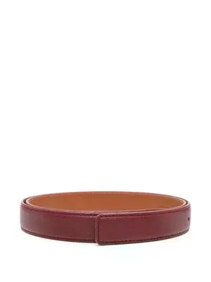 Santoni Leather Belt Red