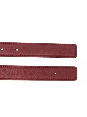 Santoni Leather Belt - Red