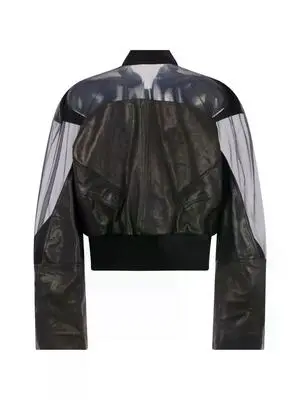 YEHUAFAN Tulle-panelled Bomber Jacket
