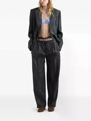 Prada Double-breasted Checked Wool Jacket