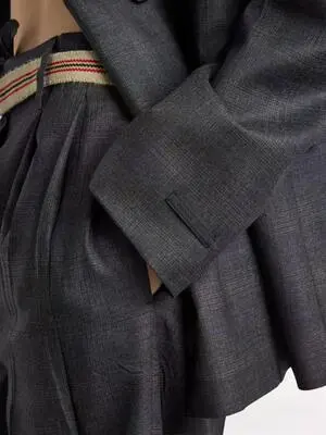 Prada Double-breasted Checked Wool Jacket