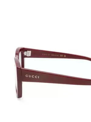 Gucci Square-frame Glasses - Brown