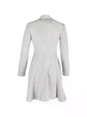 Dior Asymmetric Midi Coat - Grey