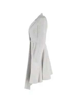 Dior Asymmetric Midi Coat - Grey