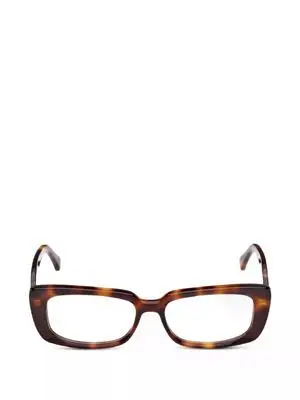 Max Mara Rectangle-frame Glasses - Brown