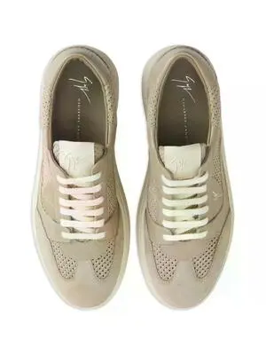GIUSEPPE ZANOTTI Lace-up Low-top Sneakers - Neutrals