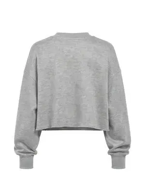 EZR Stud-embellished Cropped Sweatshirt