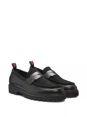 Hugo Panelled Leather Loafers
