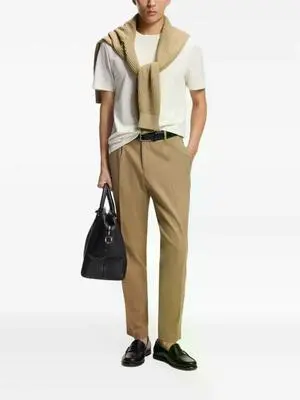 BOSS Bubble-structure T-shirt In Cotton - Neutrals