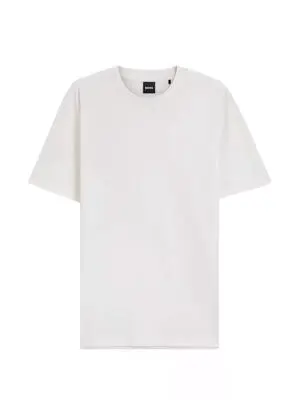 BOSS Bubble-structure T-shirt In Cotton - Neutrals
