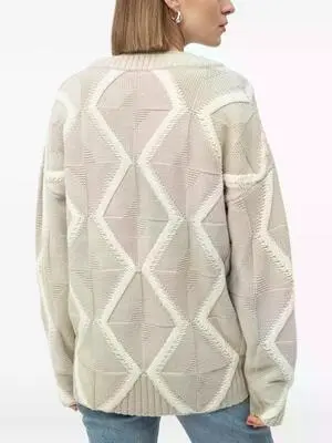 BOSS Patterned V-neck Sweater