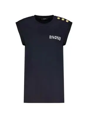 Balmain Straight Hem T-shirts For Women