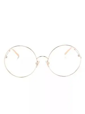 Chloé Logo-engraved Round-frame Glasses