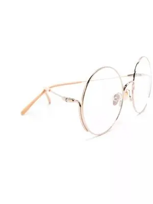 Chloé Logo-engraved Round-frame Glasses