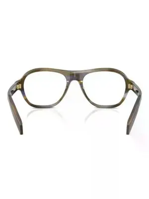 Prada Geometric-frame Eyeglasses - Brown