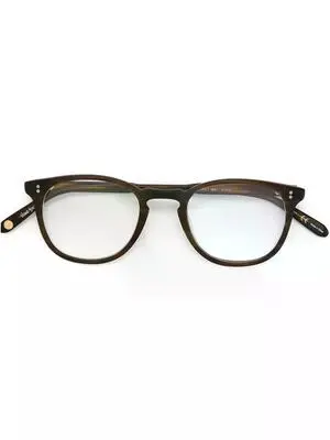 Garrett Leight Rectangular Frame Glasses - Brown