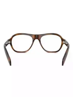 Prada Geometric-frame Glasses - Brown