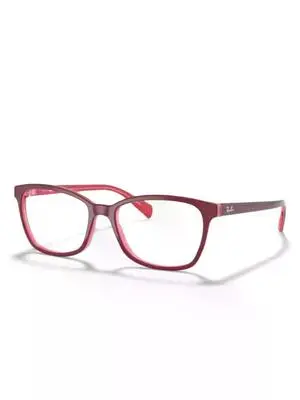 Ray-ban Rectangle-frame Glasses - Red
