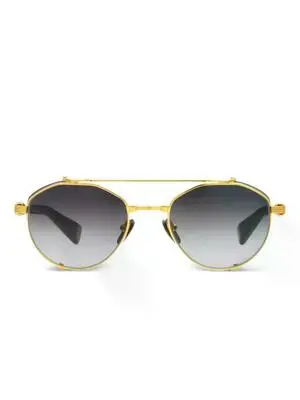 Balmain Round-frame Sunglasses - Gold