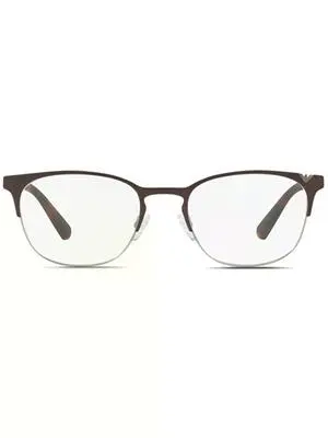 Emporio Armani Round Frame Glasses - Brown