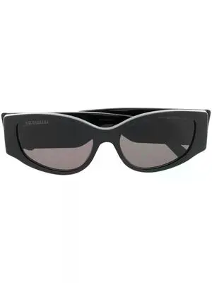 Balenciaga Logo-print Sunglasses - Black