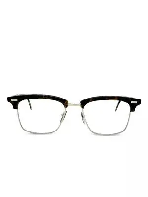 Thom Browne Clubmaster Glasses - Brown