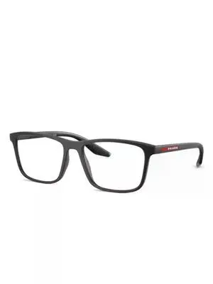 Prada Linea Rossa Square Frame Glasses - Black