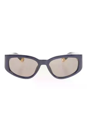 Jacquemus Logo-print Sunglasses - Blue