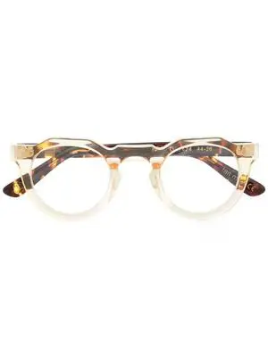 LESCA Pica Round-frame Glasses - Neutrals