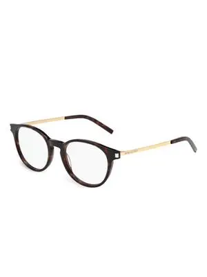 Saint Laurent Round-frame Glasses - Brown