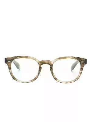 Oliver Spencer Translucent Wayfarer-frame Glasses - Green