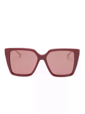 Gucci Geometric-frame Sunglasses - Gold