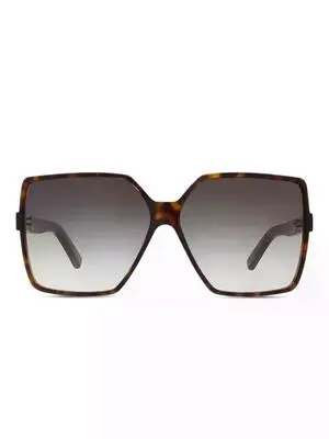 Saint Laurent Betty Geometric Sunglasses Brown
