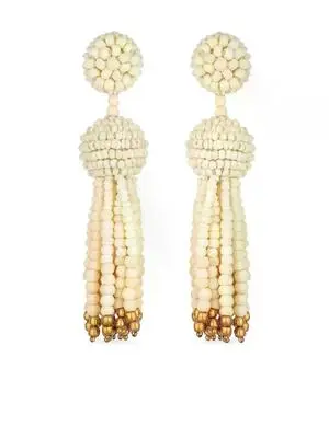 OSCAR DE LA RENTA Tassel-Detail Drop Earrings