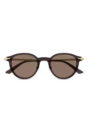 Montblanc Round-frame Sunglasses - Brown