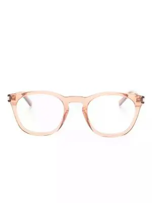 Saint Laurent Round-frame Glasses - Brown