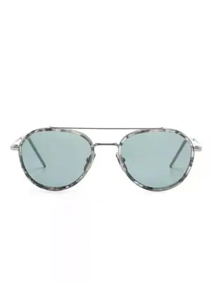 Thom Browne Pilot-frame Sunglasses - Silver