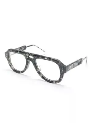Thom Browne Pilot-frame Glasses - Grey